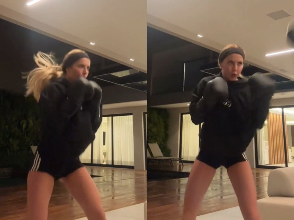 Jade Picon exibe treino intenso de boxe
