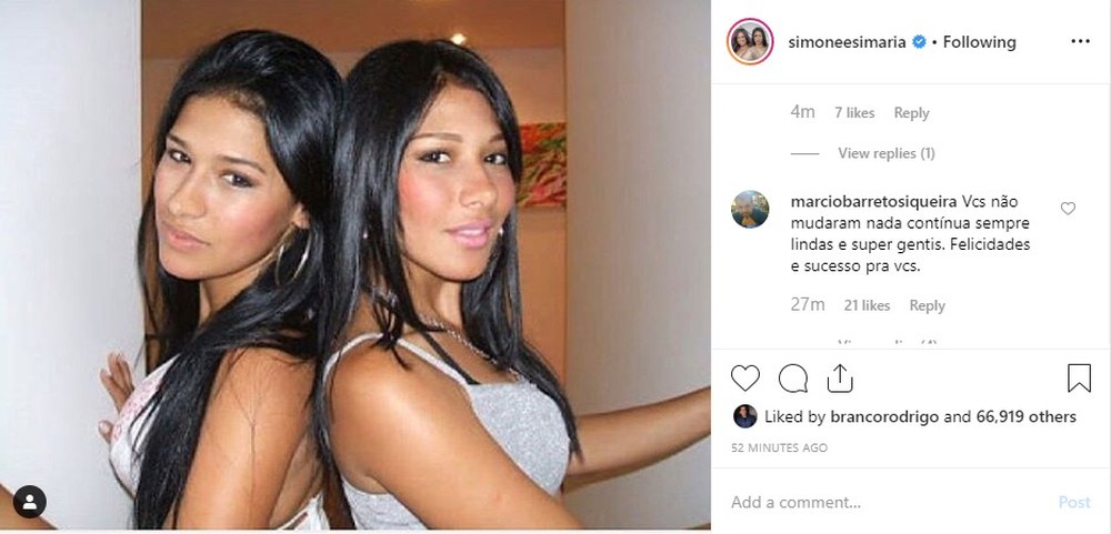 Simone e Simaria fazem #tbt e impressionam fãs: 'Não mudaram nada'