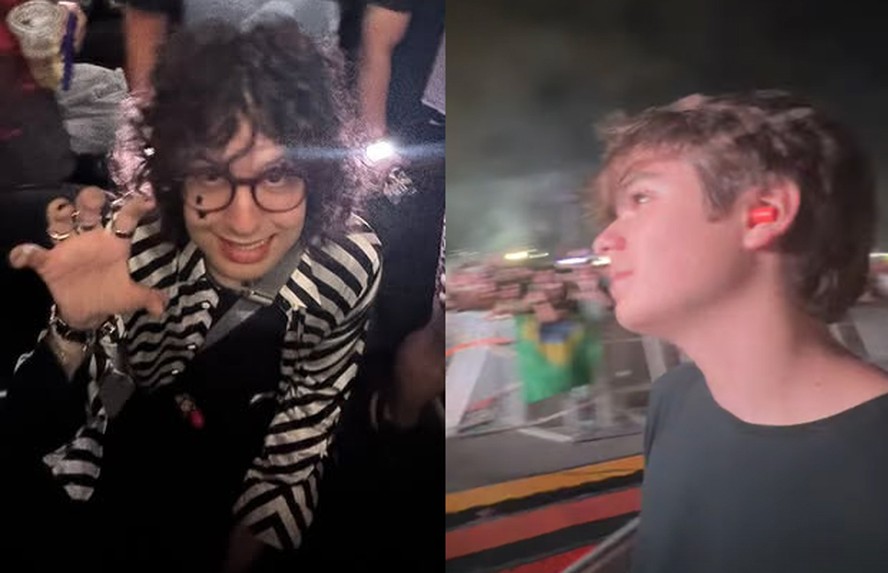 Acompanhado do irmão mais novo em show do Lollapalooza, Lucas Jagger ...