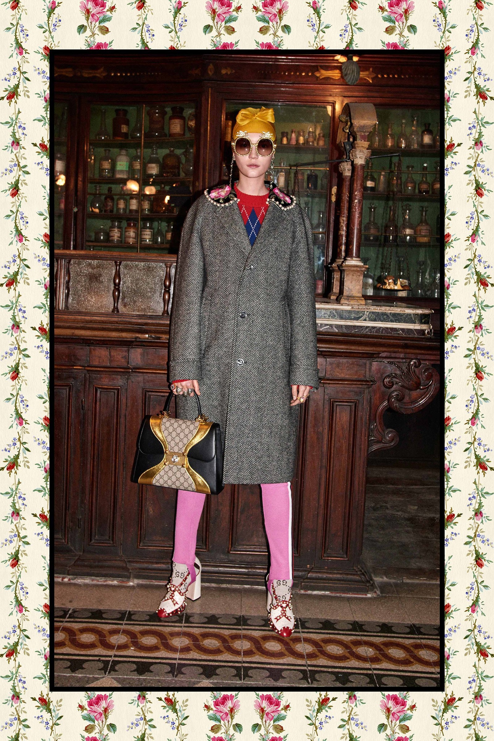 Gucci apresenta pre-fall com patchwork de florais e animal prints