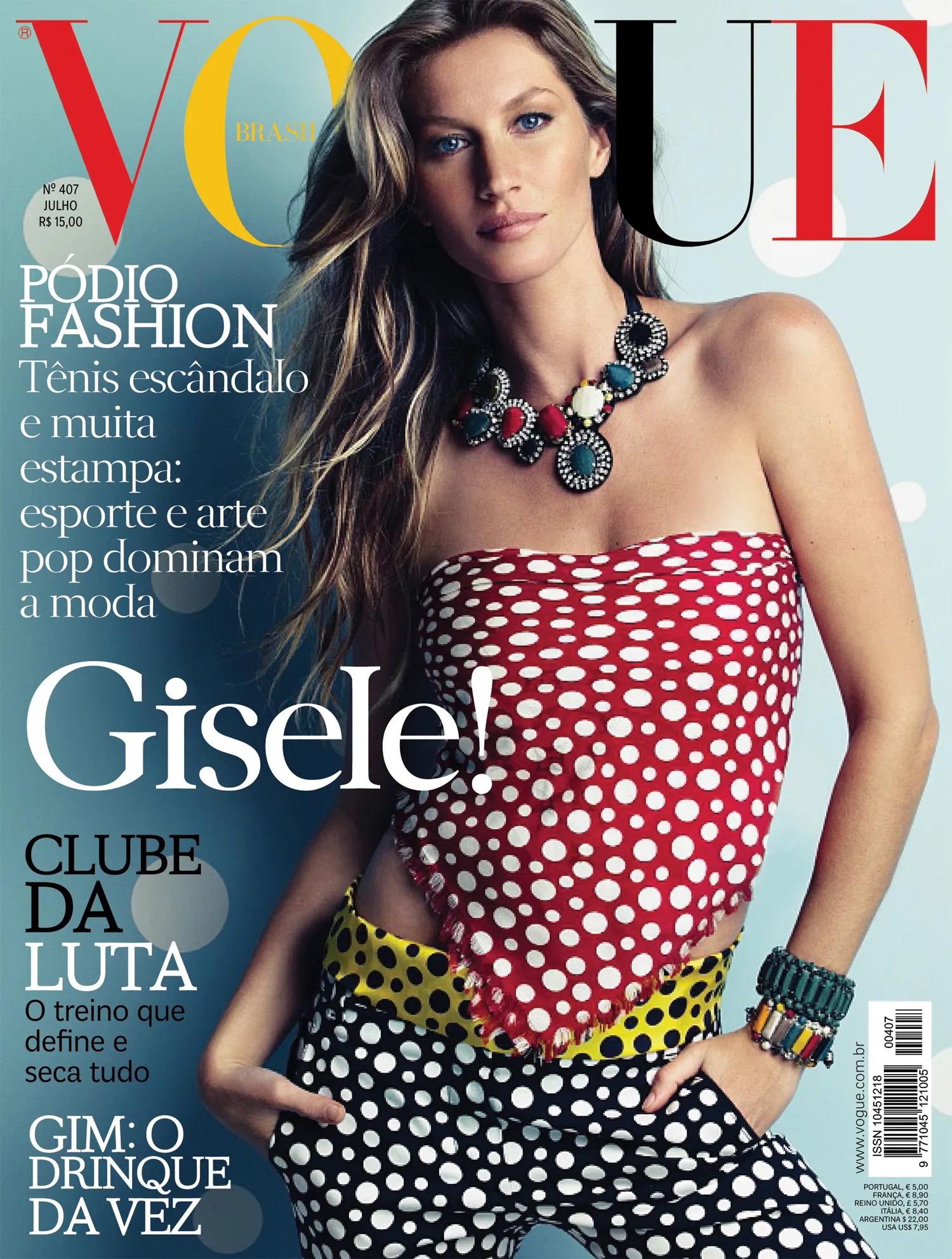 Relembre as mais de 20 capas inesquecíveis de Gisele para a Vogue Brasil