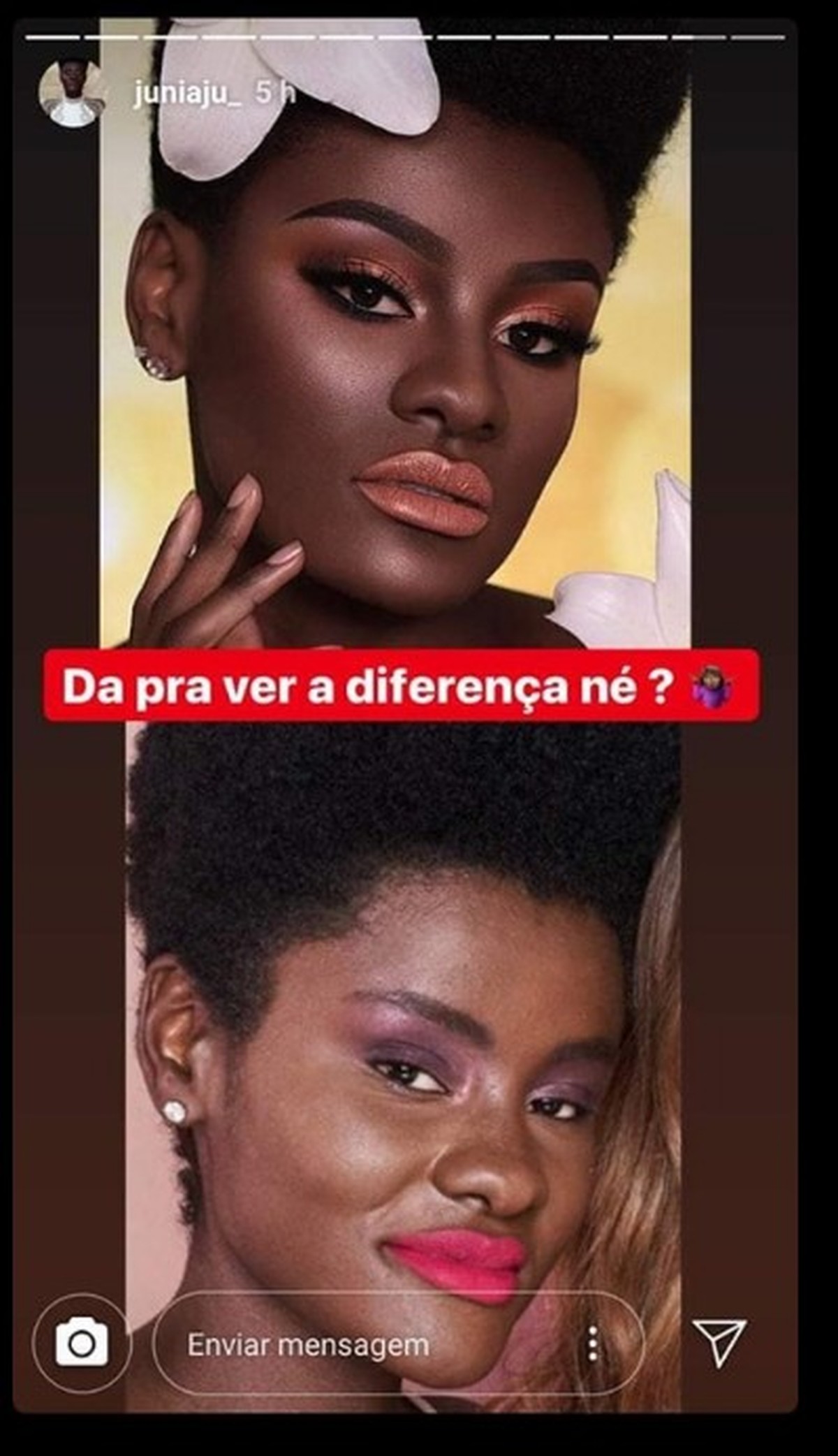 Modelo negra diz que clarearam sua pele em anúncio: 'Inaceitável'