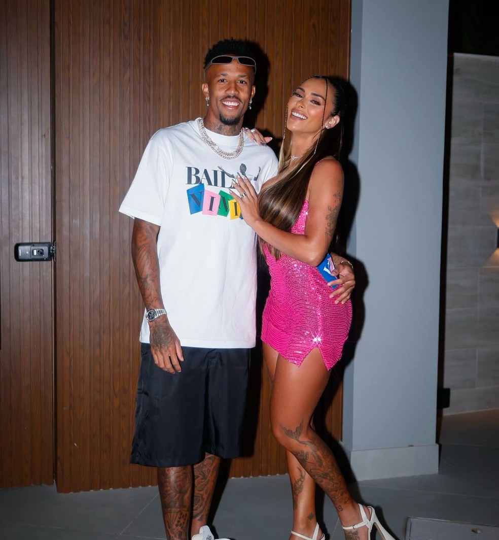 Tainá Castro faz homenagem de aniversário para Éder Militão