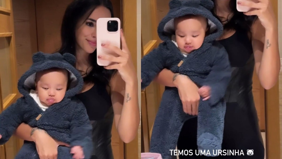 Bruna Biancardi explode fofurômetro ao mostrar Mavie vestida de ursinha