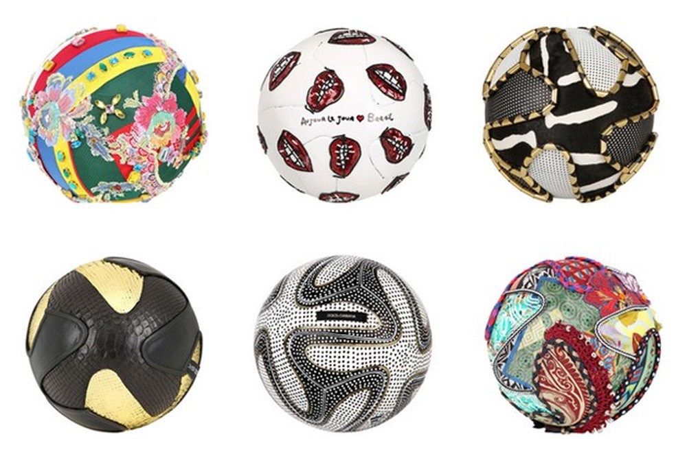 Estilistas assinam bolas de futebol para leilão beneficente online