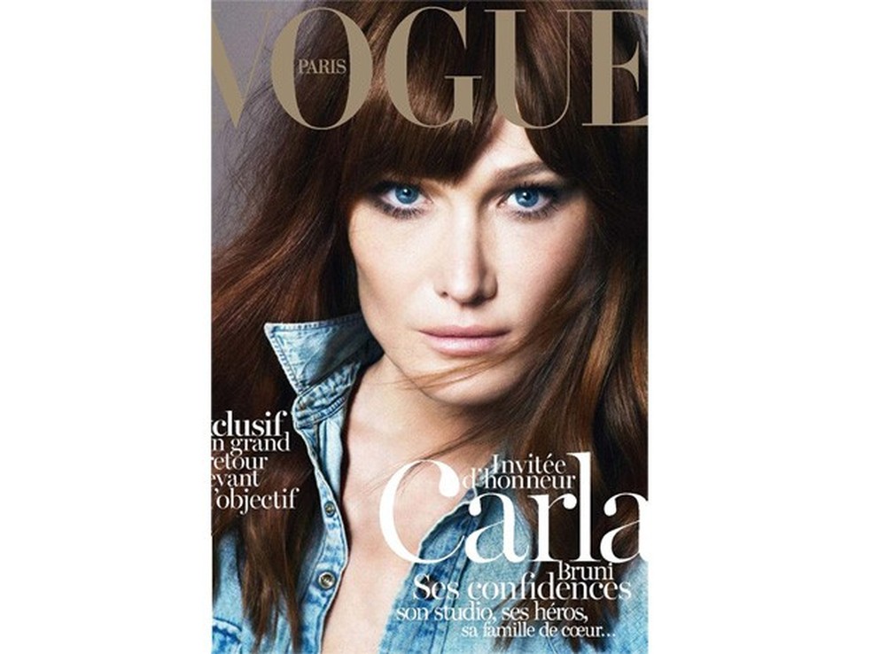 Carla Bruni na Vogue francesa: depois da capa, a primeira foto