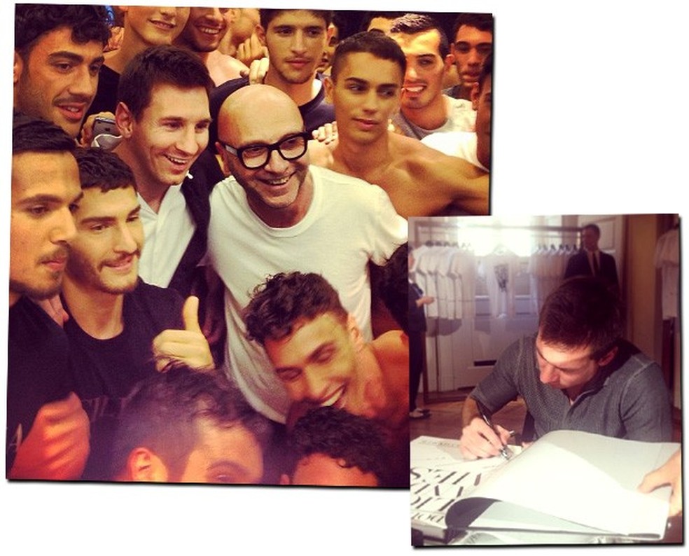 Leo Messi tem dia fashionista com a Dolce&Gabbana em Milão
