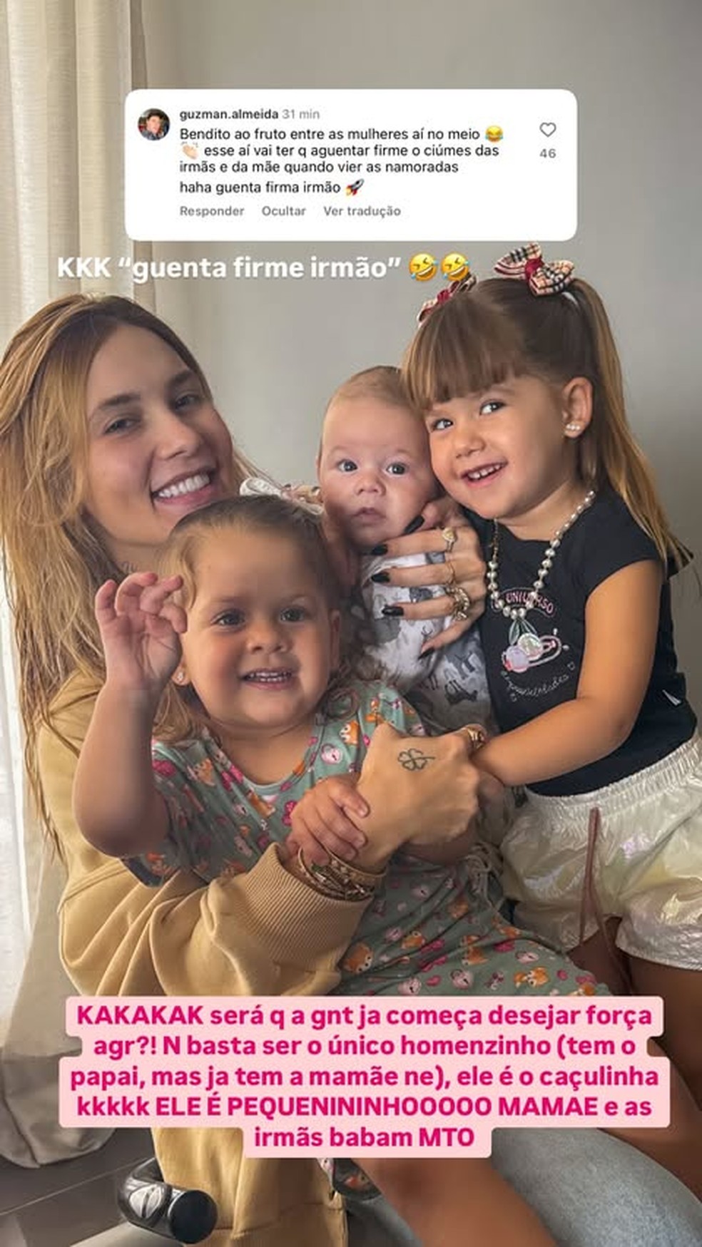 Virginia brinca sobre ciúmes quando o filho namorar: 'Será que a gente ...