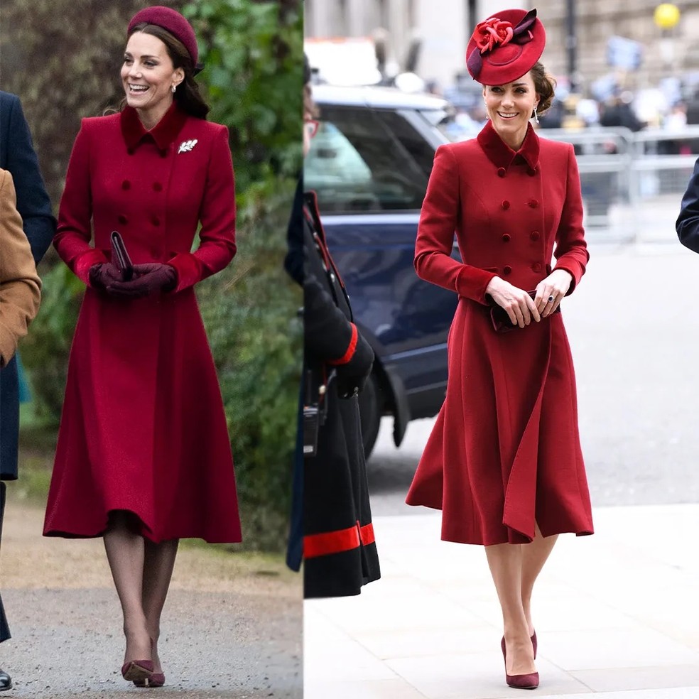 Kate Middleton repete vestido de 2019 para festa no Palácio de Buckingham