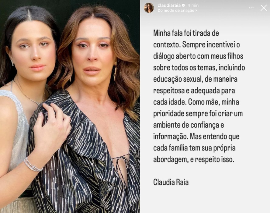 Claudia Raia se manifesta nas redes após ser criticada: 'Sempre ...