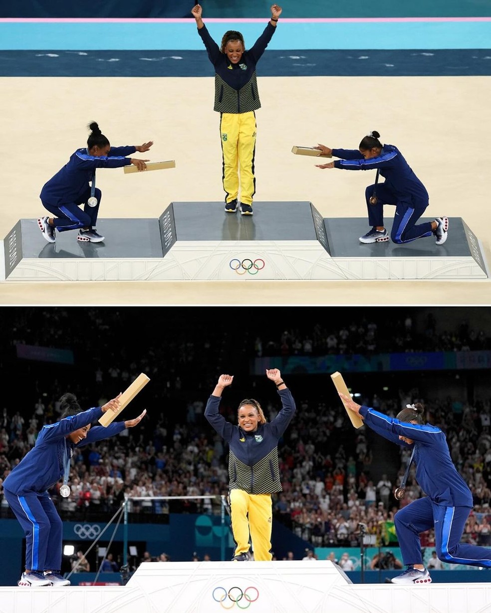 Simone Biles abre álbum de sua participação nas Olimpíadas de Paris