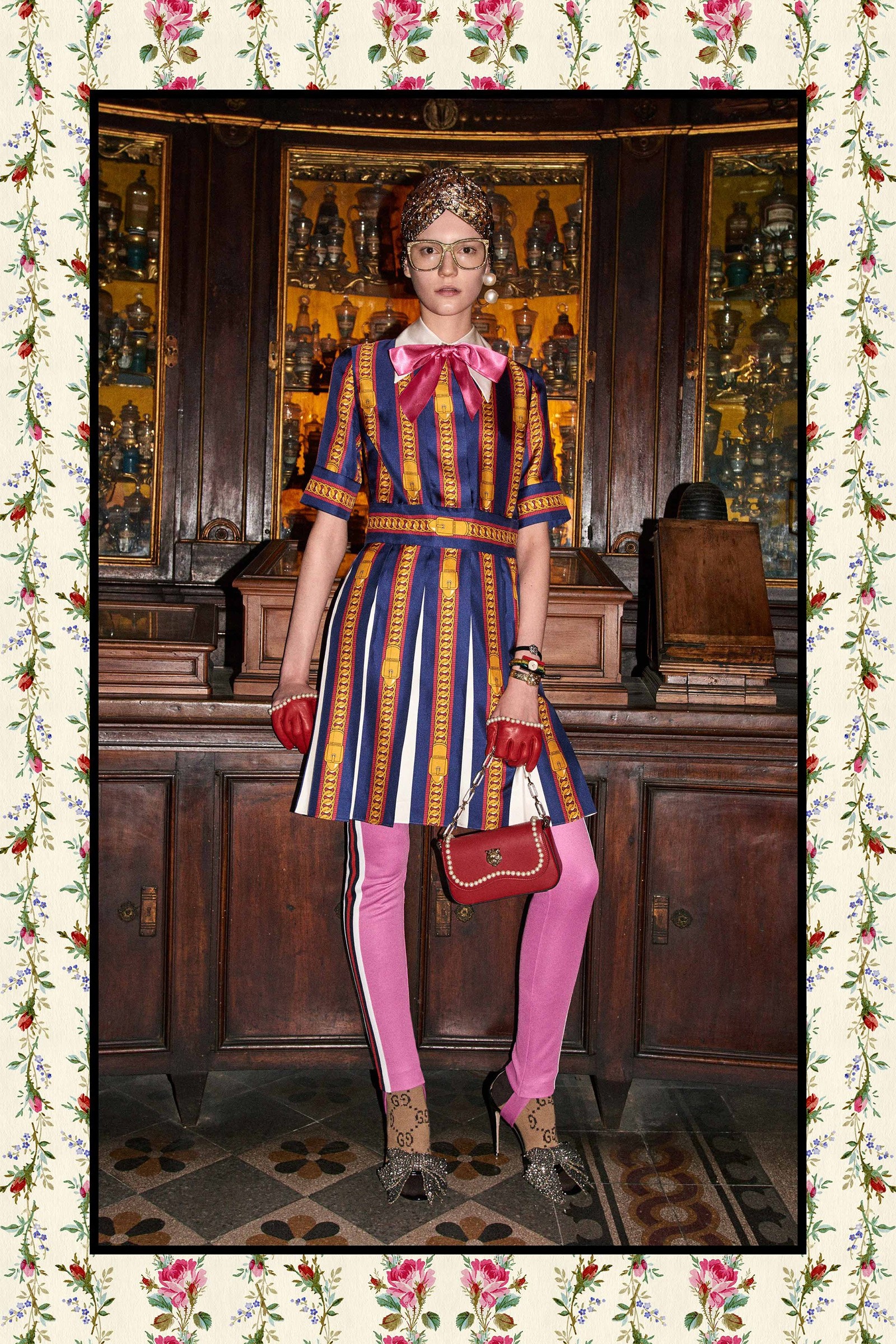 Gucci apresenta pre-fall com patchwork de florais e animal prints