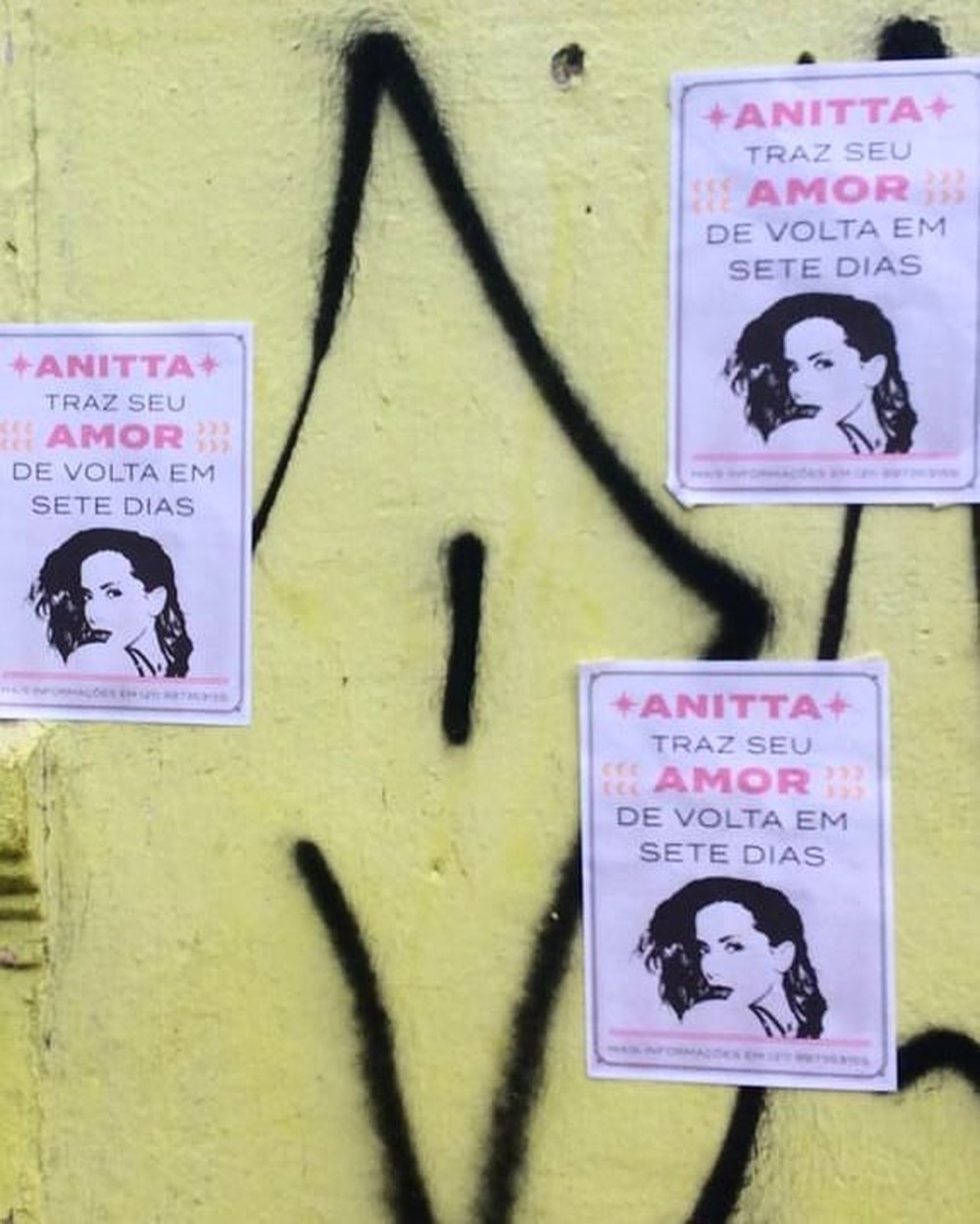 Nova música? Anitta espalha cartazes pela cidade; veja fotos