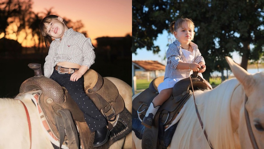 Virginia encanta ao mostrar as duas filhas durante a aula de hipismo na ...