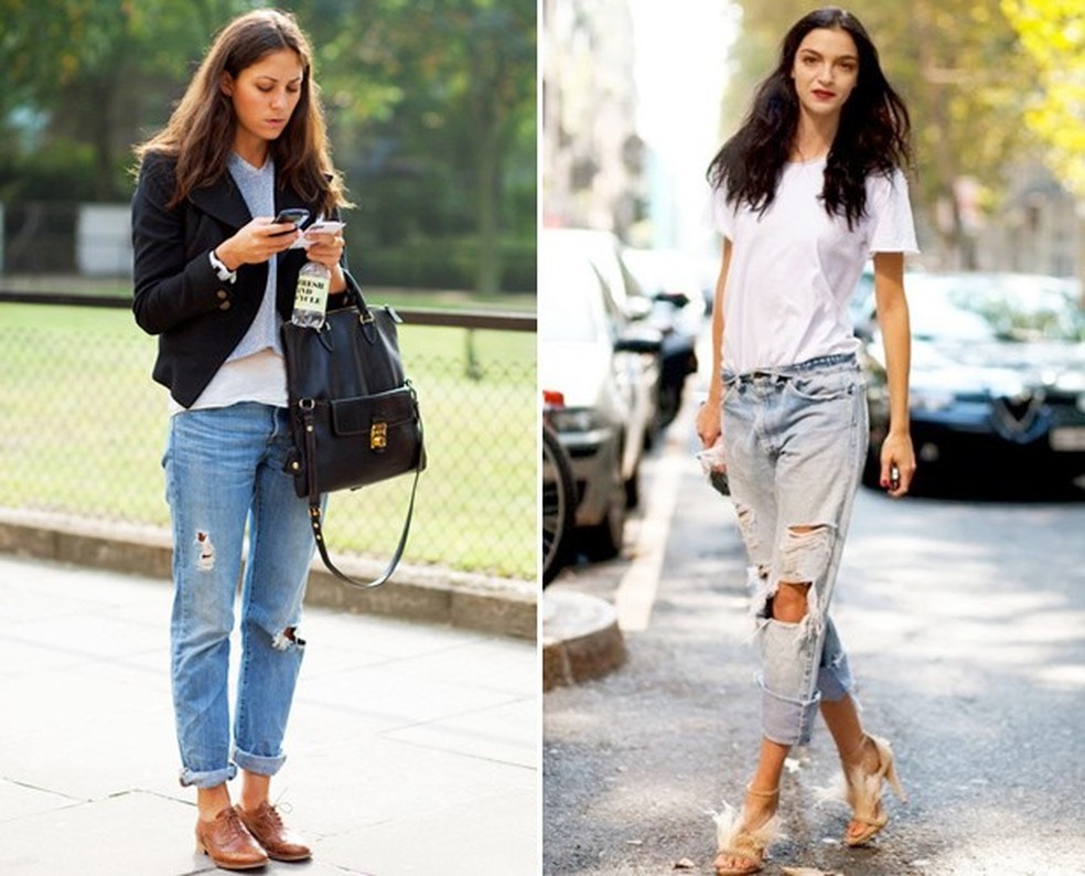A volta do jeans rasgado: modelo 90's conquista looks fashionistas e de ...