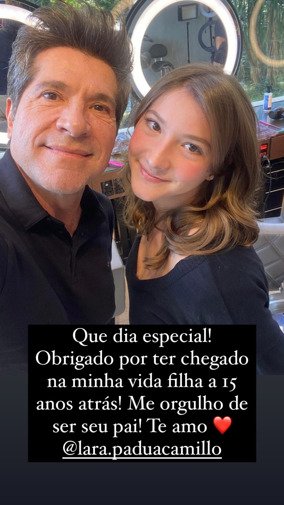 Daniel celebra 15 anos de Lara, sua primogênita: 'Orgulho de ser seu pai'