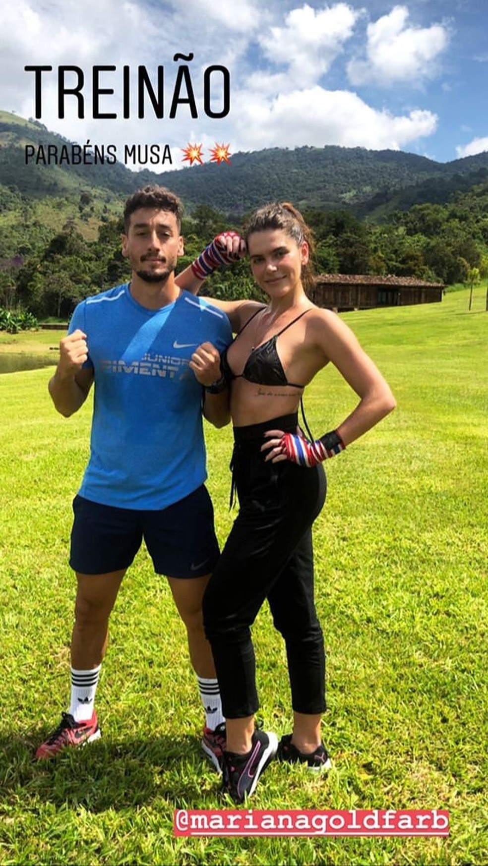 Mari Goldfarb faz treino pré-casamento