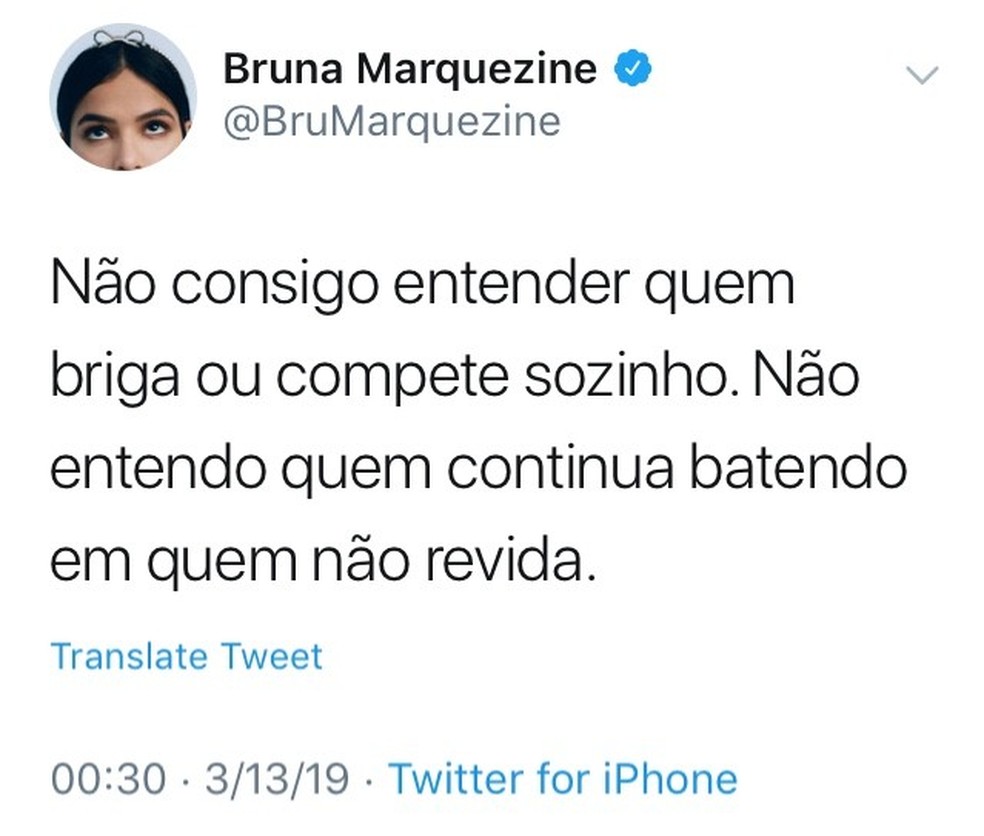 Bruna Marquezine desabafa no Twitter: 'Não entendo quem continua ...