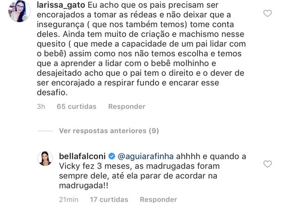 Bella Falconi é acusada de machismo após post sobre o marido