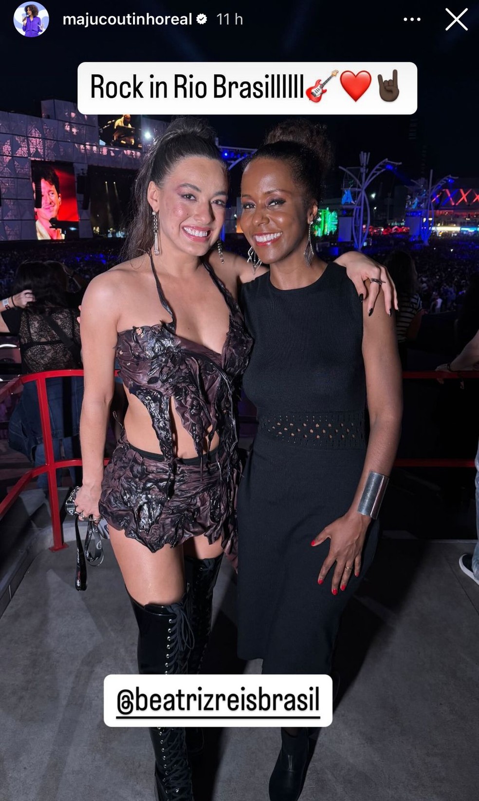 Maju Coutinho e Beatriz Reis roubam a cena no Rock in Rio