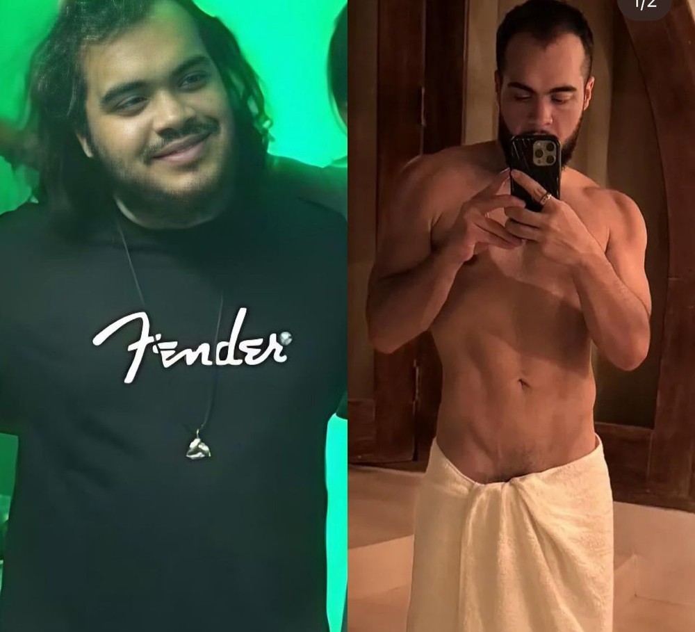 Francisco Gil exibe nova silhueta após perder 35 kg