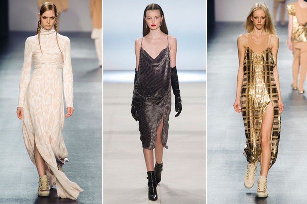 Grunge light: peças delicadas se juntam aos tênis e botinhas na NYFW ...
