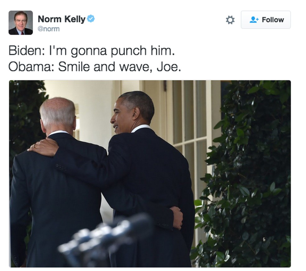 Após vitória de Trump, memes com revolta de Biden e Obama tomam conta ...