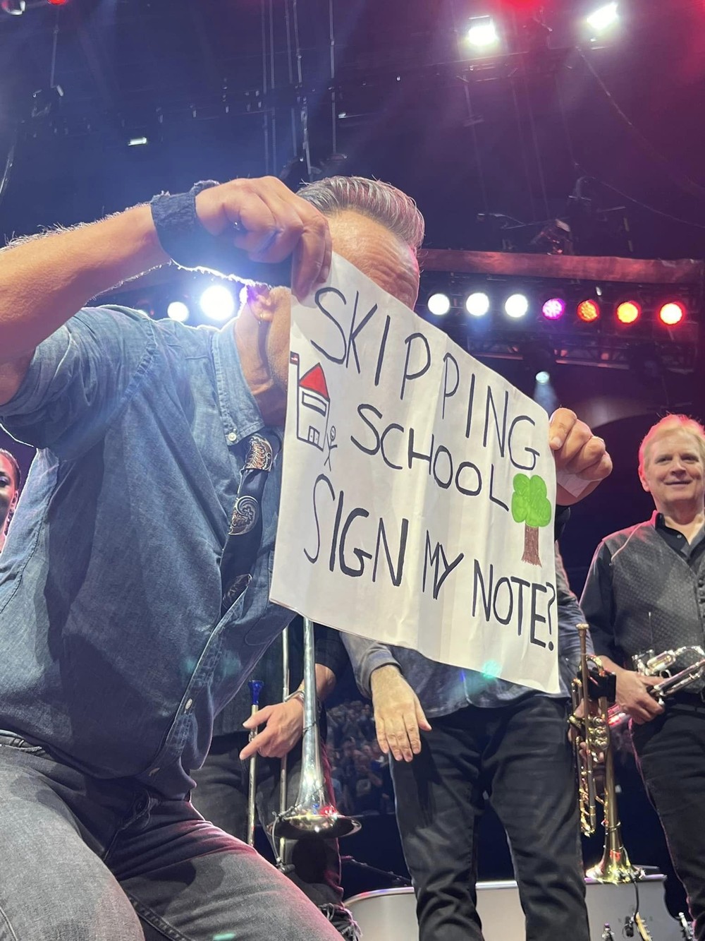 Bruce Springsteen assina dispensa de escola de criança de 11 anos ...