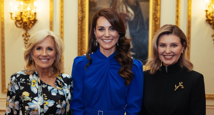 Kate Middleton posa ao lado de Jill Biden e Olena Zelenska, dos EUA e ...