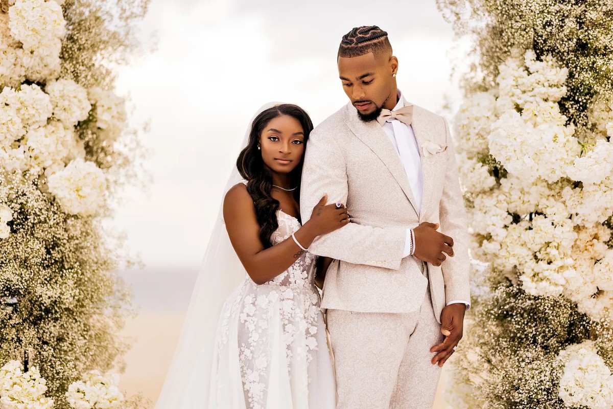Por dentro do casamento de Simone Biles e Jonathan Owens no México