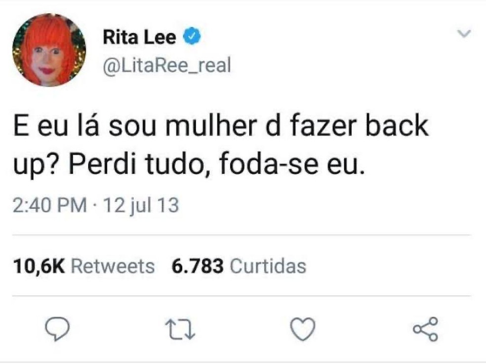 Tuítes antigos de Rita Lee viralizam: “Sempre uma inspiração”