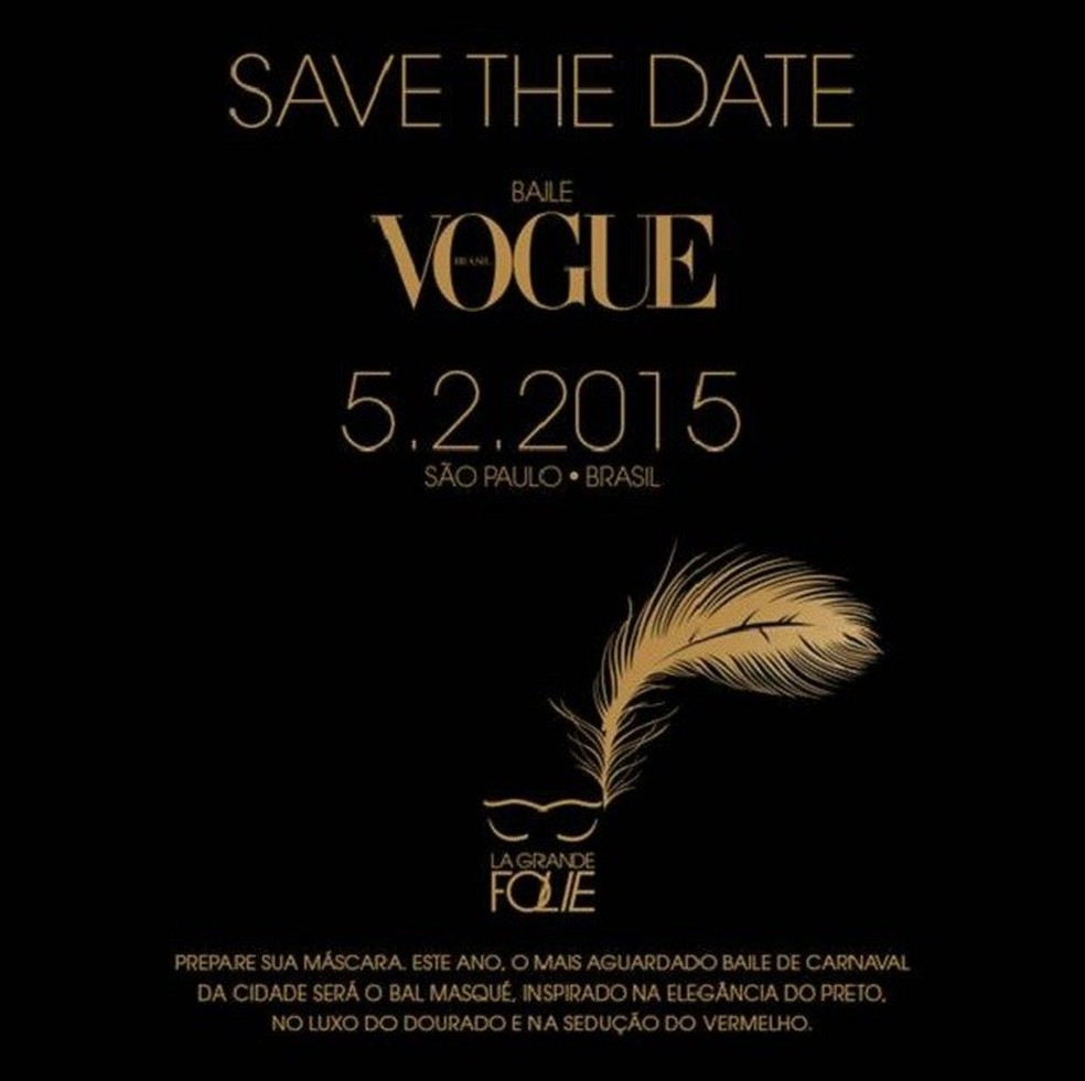 Baile de Carnaval da Vogue 2015 traz como tema principal La Grande Folie