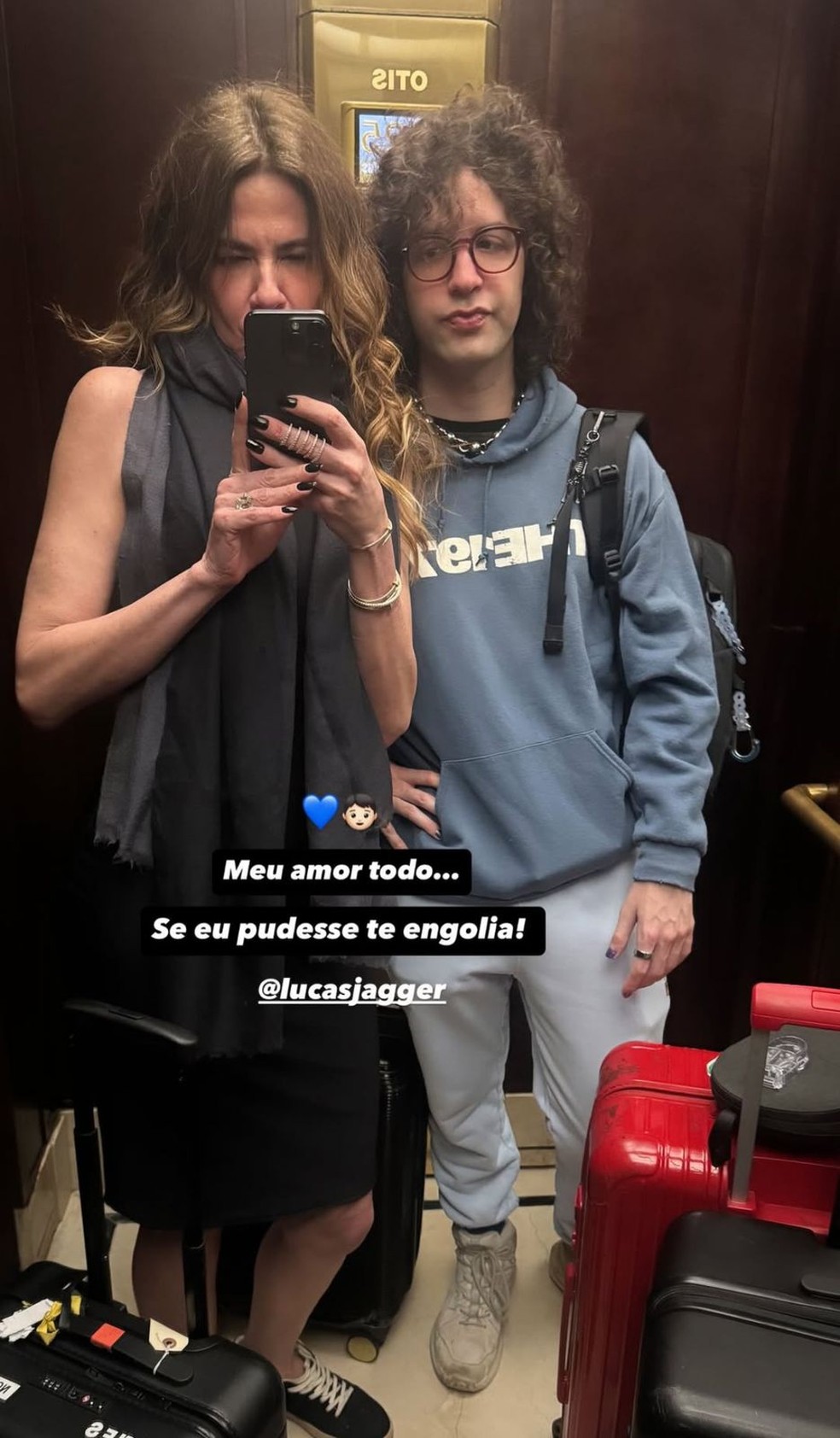Luciana Gimenez se declara para o primogênito, Lucas Jagger