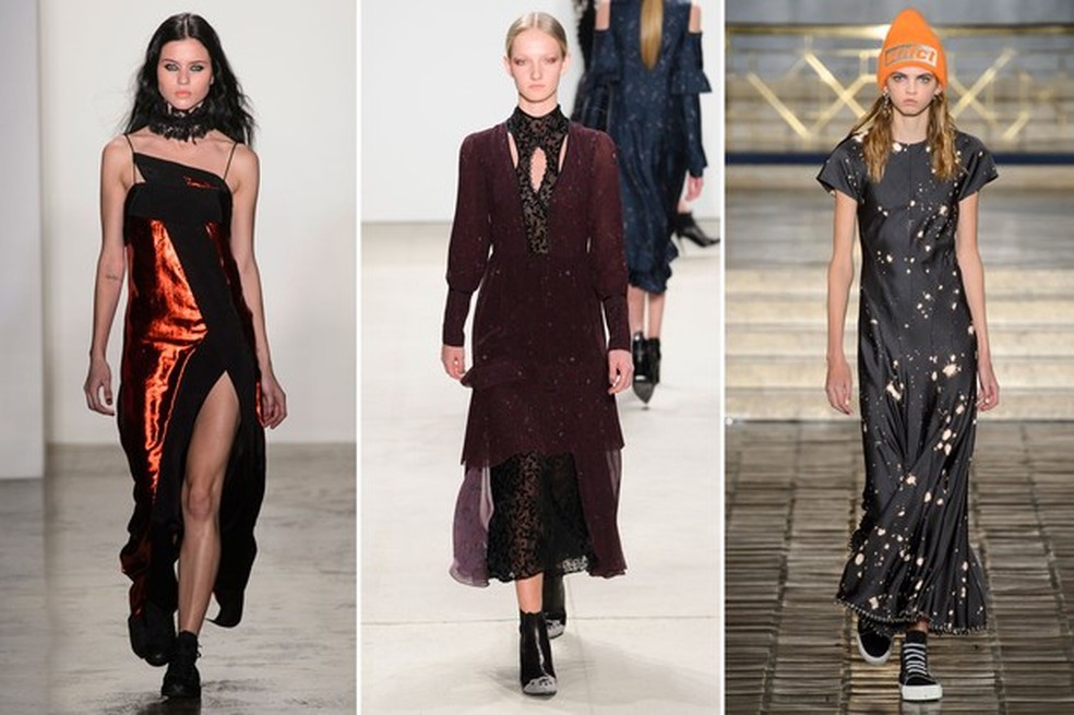 Grunge light: peças delicadas se juntam aos tênis e botinhas na NYFW