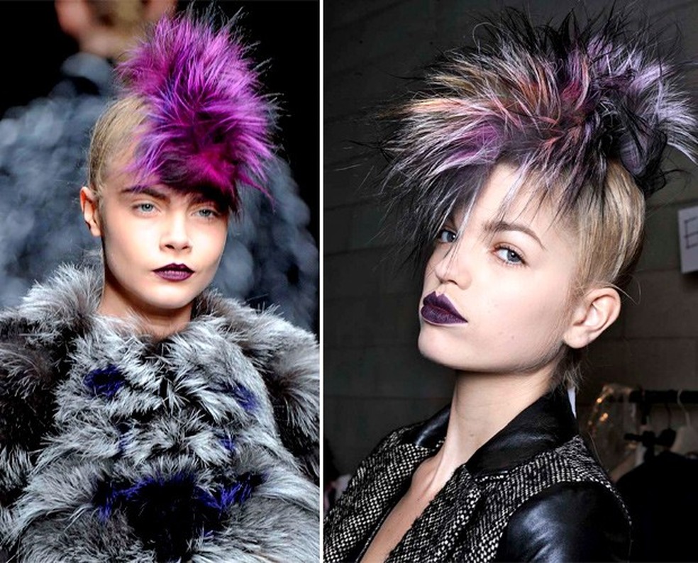 Punk-glam: o penteado moicano deluxe do desfile da Fendi