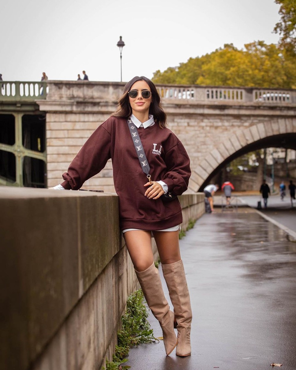 Bruna Biancardi elege look fashionista para passear por Paris
