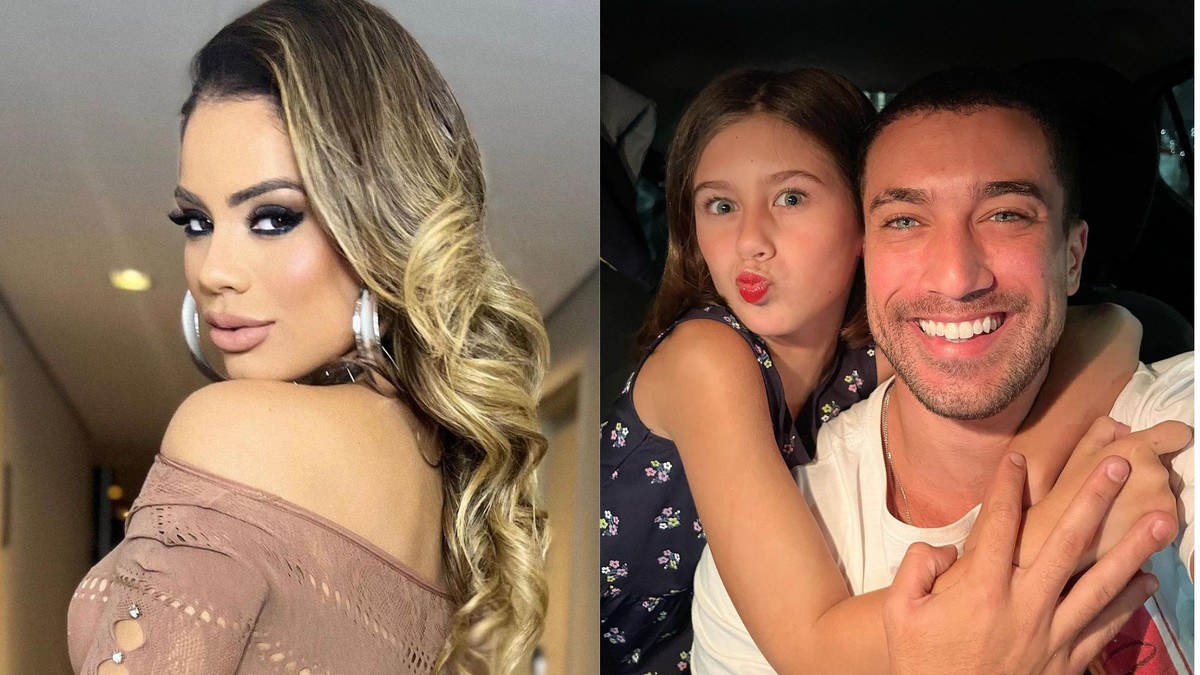 Lexa se derrete pelo namorado, Ricardo Vianna, e por enteada