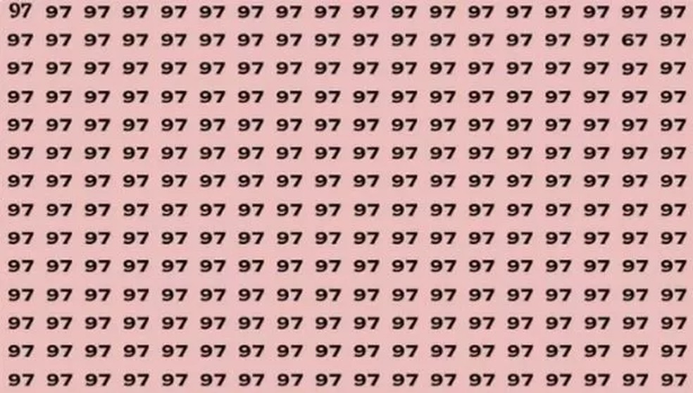 Você consegue identificar o número 67 nesta imagem em apenas três ...