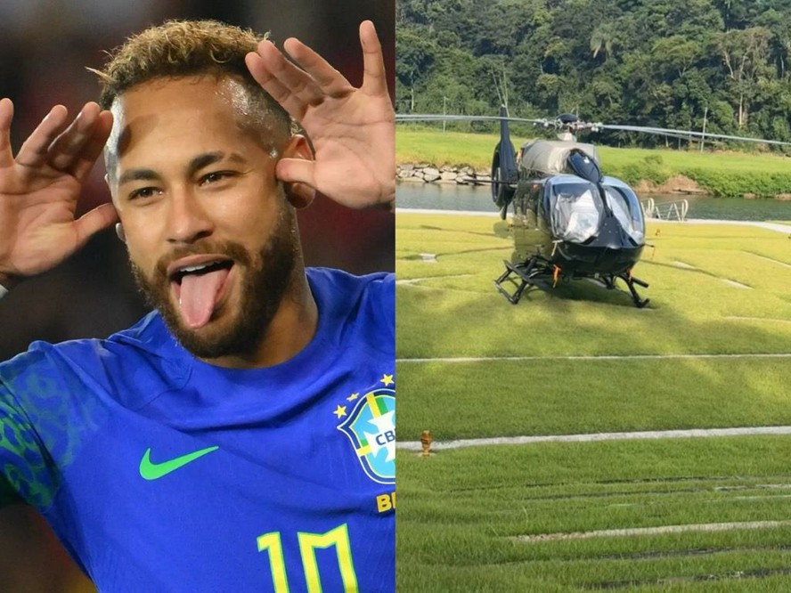 Neymar Jr. mostra helicóptero avaliado em R$ 8,4 milhões