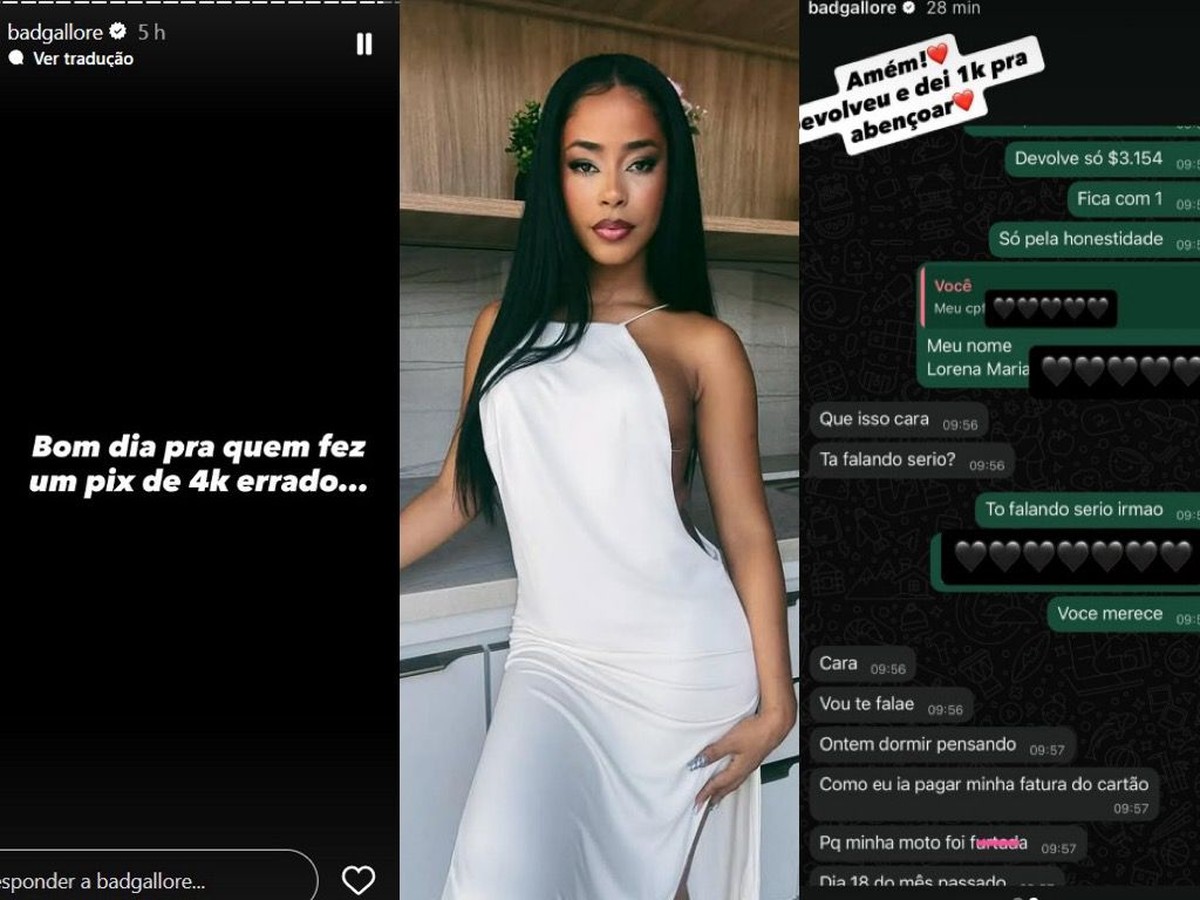 Lorena Maria erra pix de R$ 4 mil e recompensa honestidade com R$ 1 mil