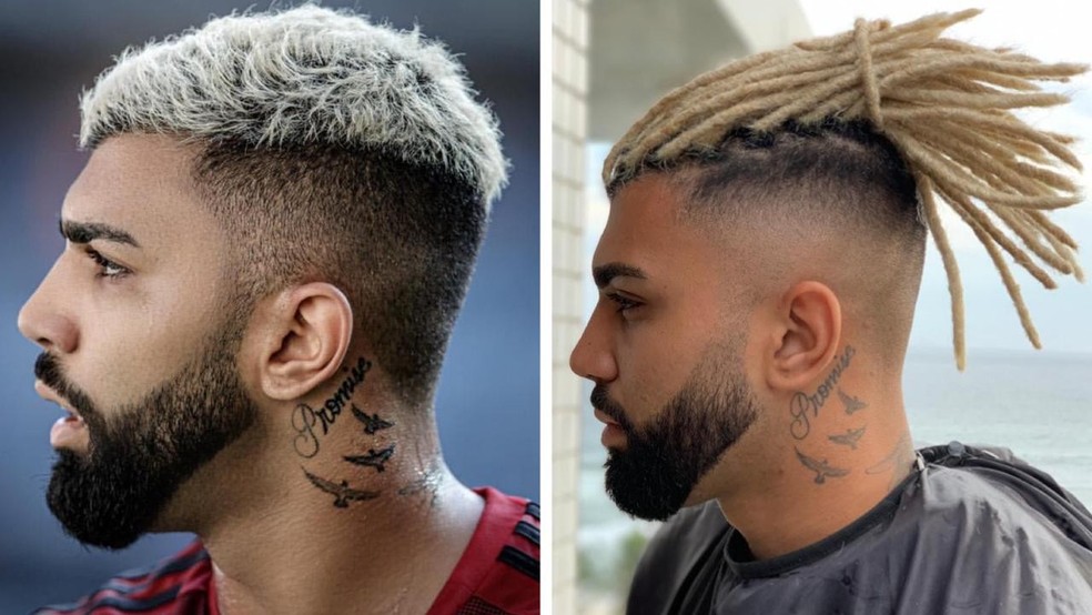 Gabigol muda de visual e adota dreads; compare