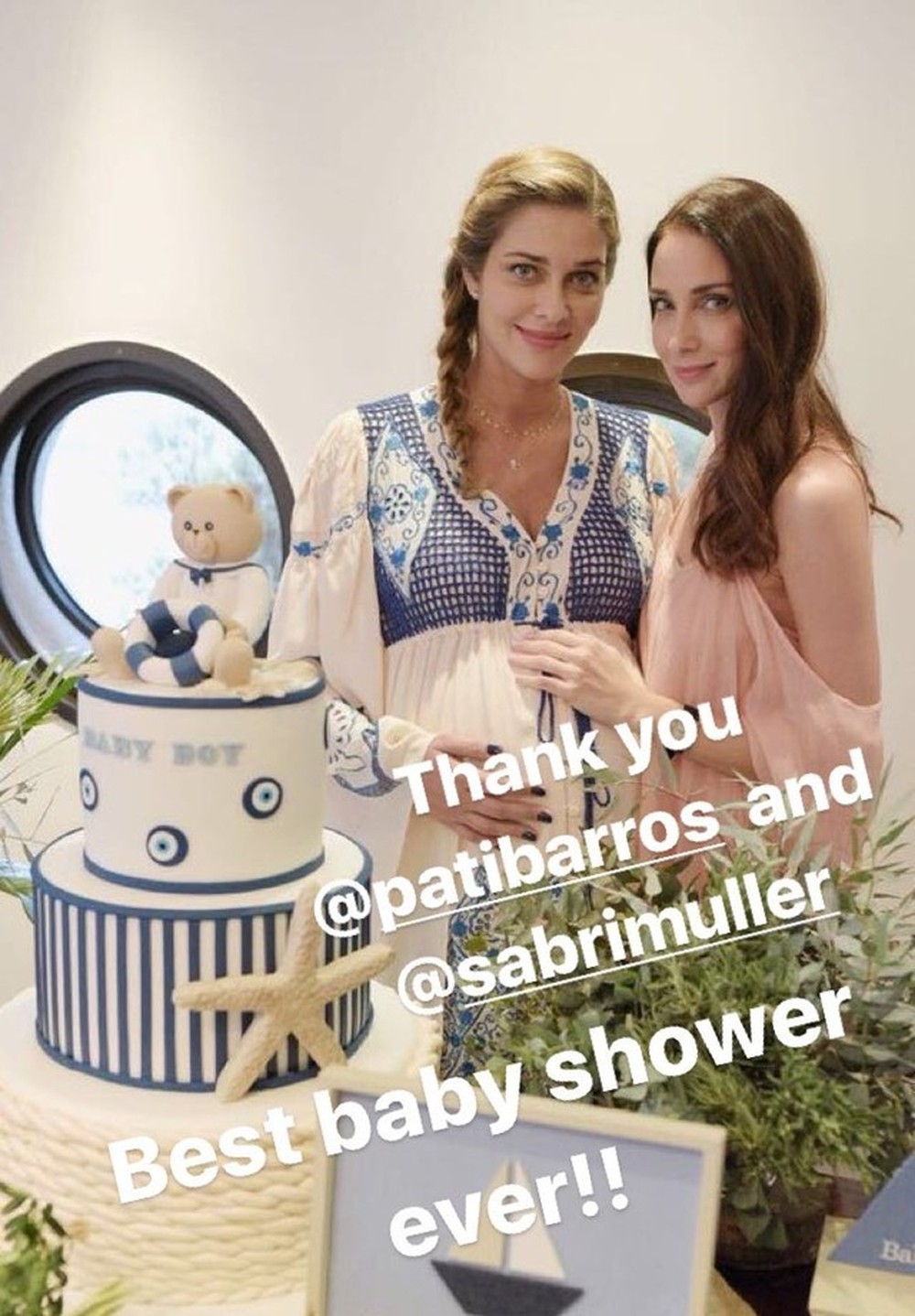 Ana Beatriz Barros ganha chá de bebê em clima navy para o primeiro ...