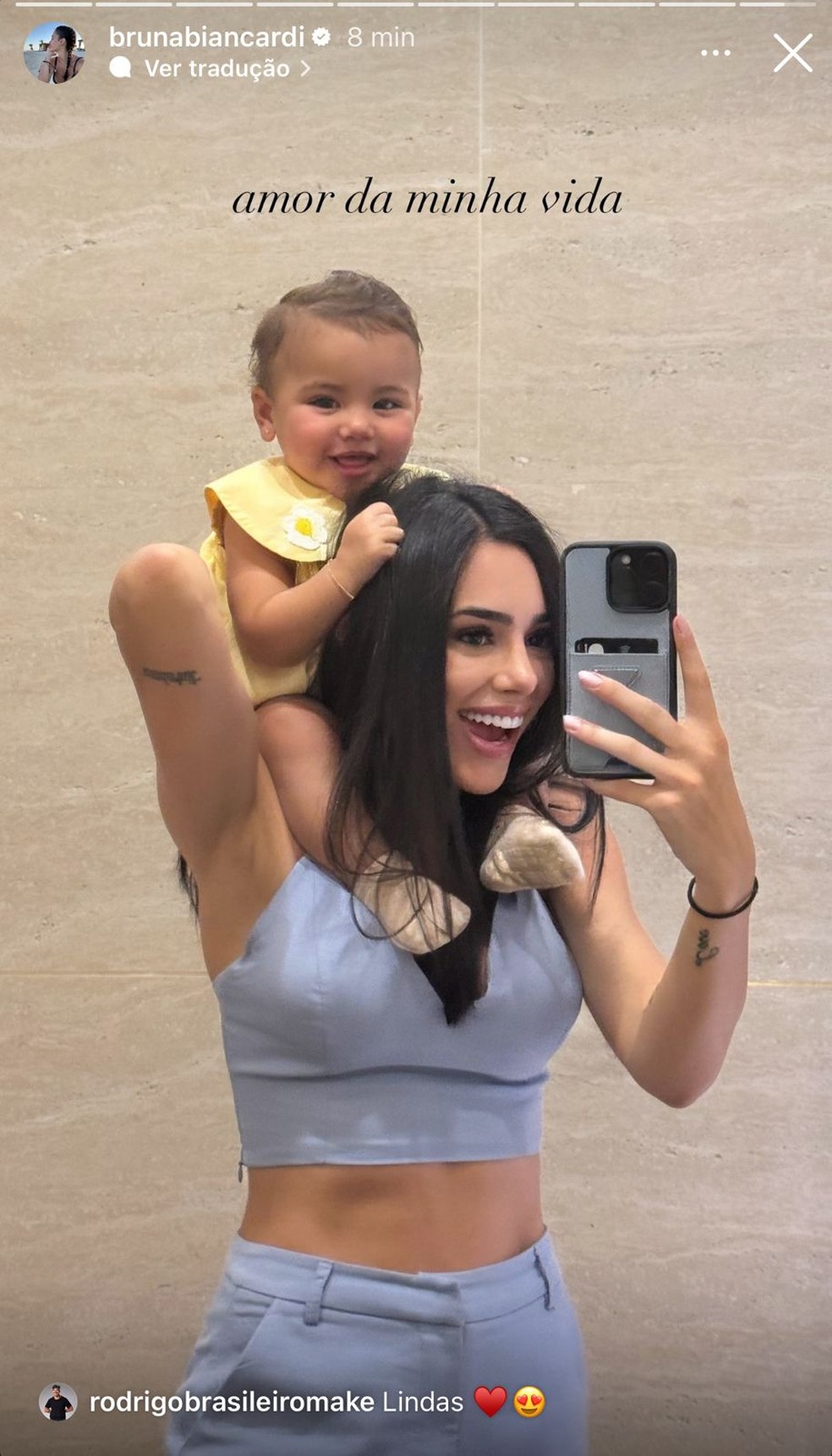 Bruna Biancardi exibe momento fofo com a filha, Mavie