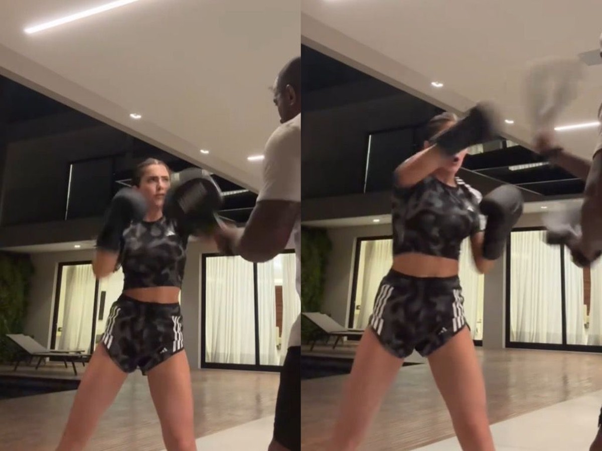 Jade Picon exibe treino intenso de boxe
