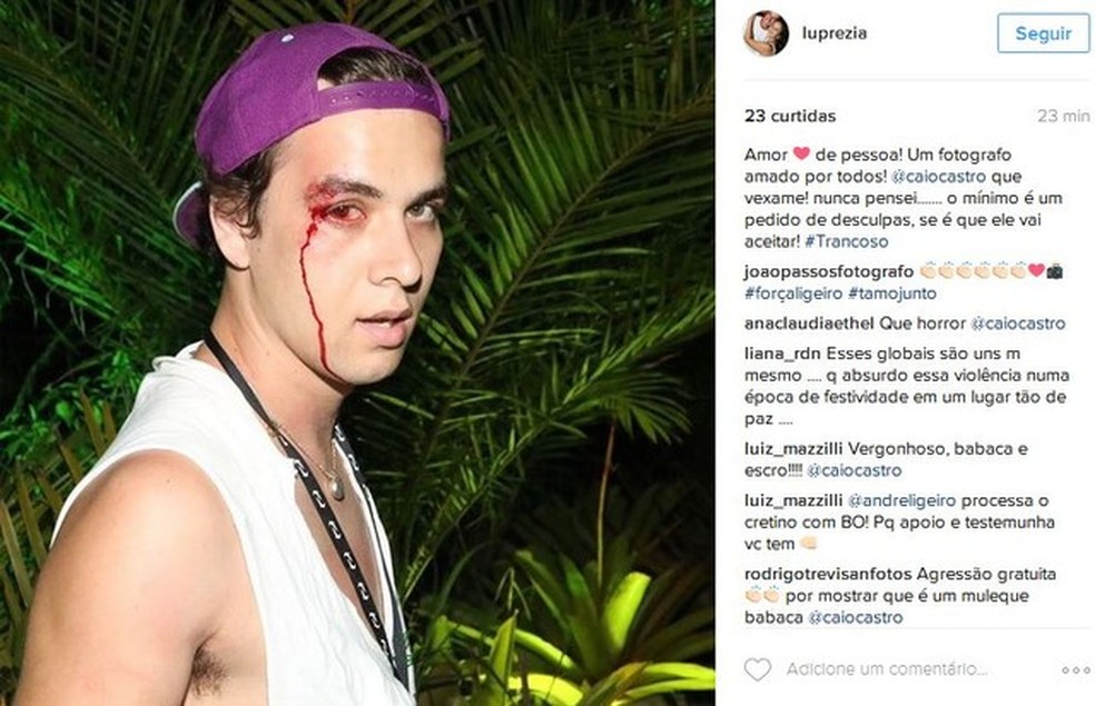 Caio Castro agride fotógrafo em Trancoso