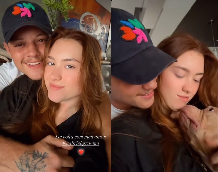 Sofia Liberato posa em clima romântico com o namorado, Gabriel Gravino ...