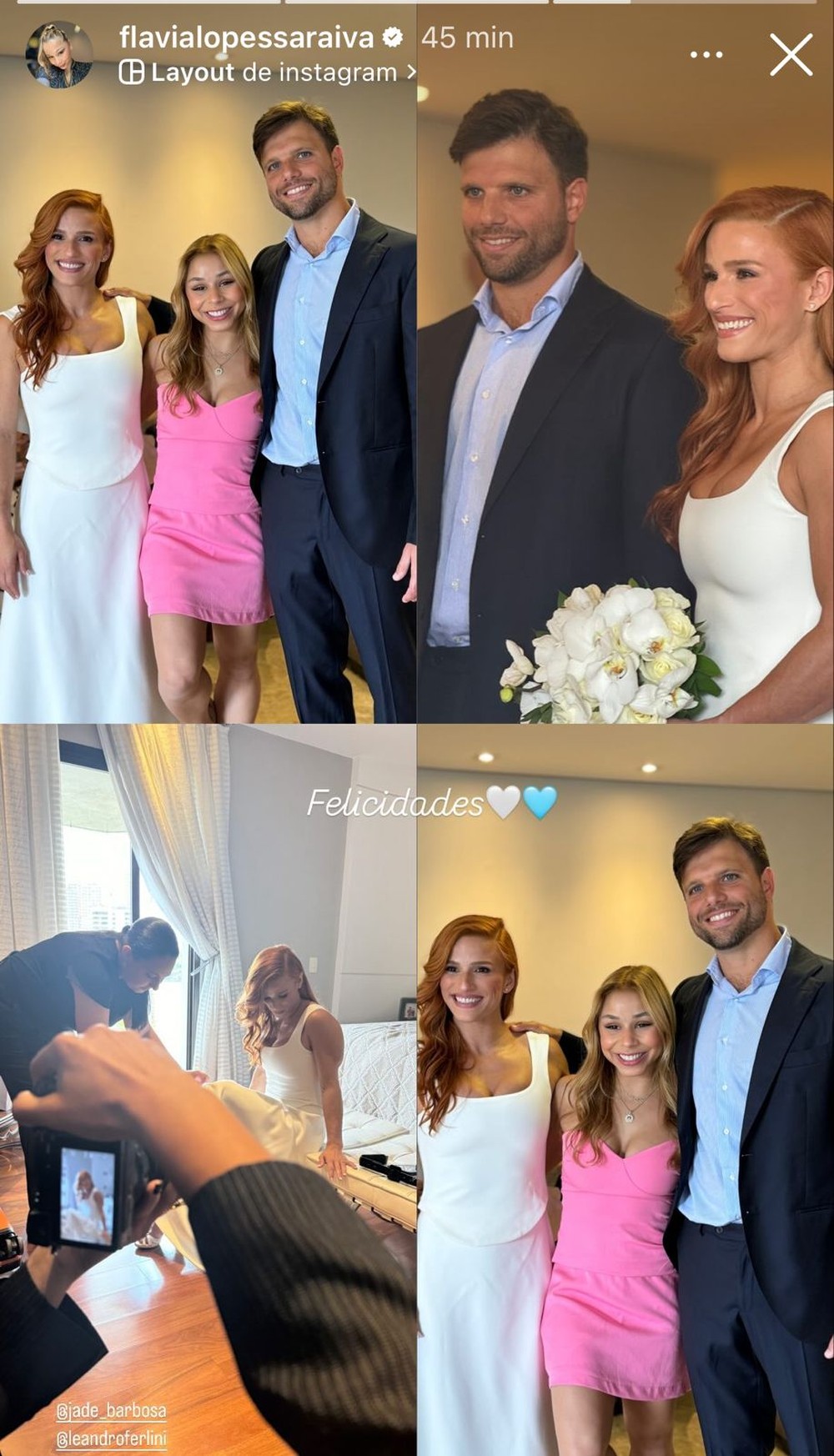 Jade Barbosa se casa com o administrador Leandro Fontanesi em cerimônia ...