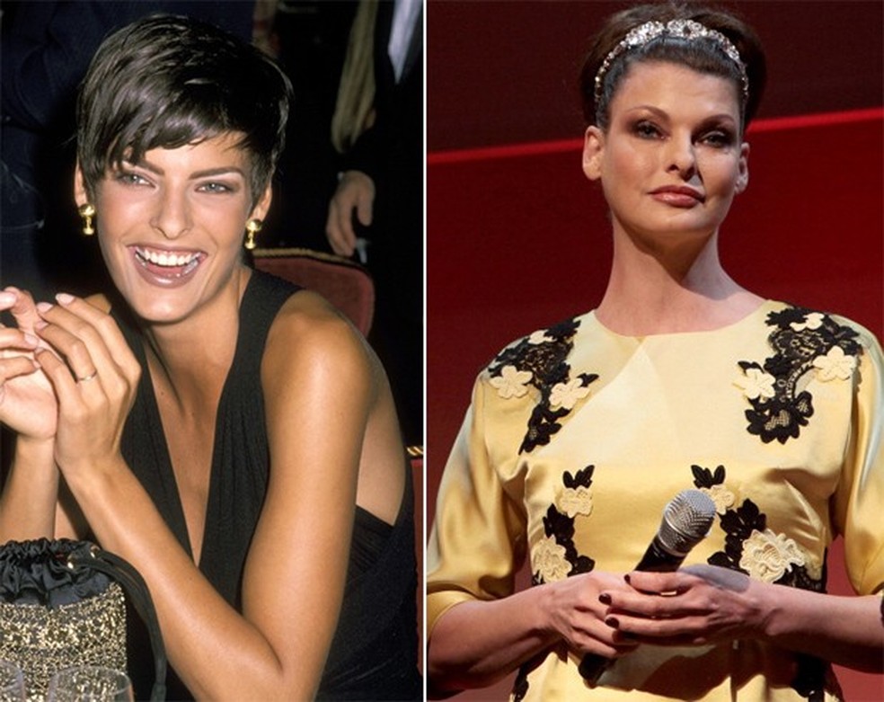 Linda Evangelista brilha em baile beneficente na Itália