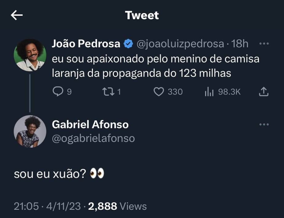 João Luiz Pedrosa elogia ator, recebe resposta e intriga web: “Não namora mais?” | Celebridades ...