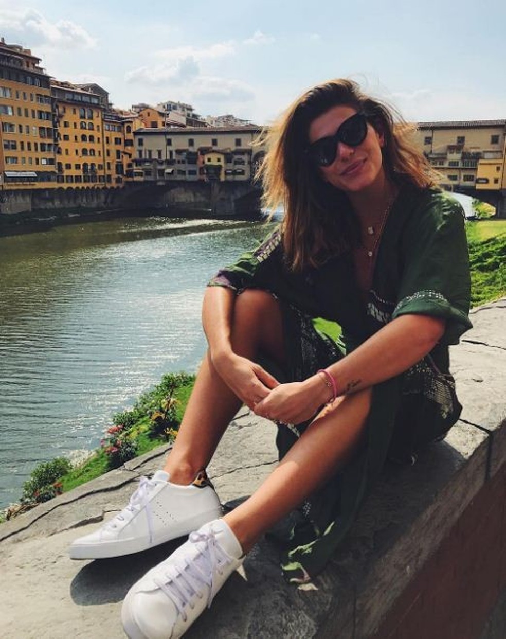 Ah, o amor... Mari Goldfarb e Cauã Reymond aproveitam Firenze